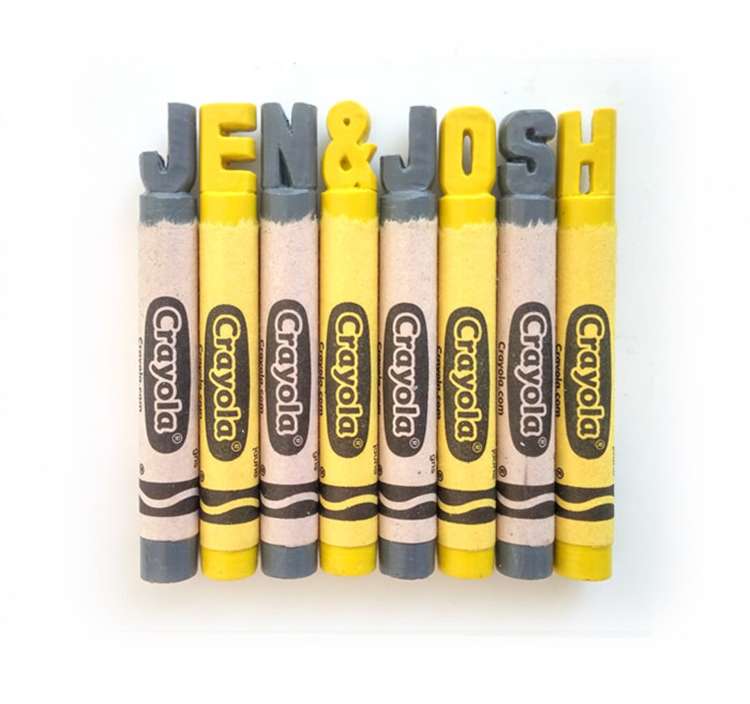 Custom Name Word Letters Crayon Carvings - Etsy