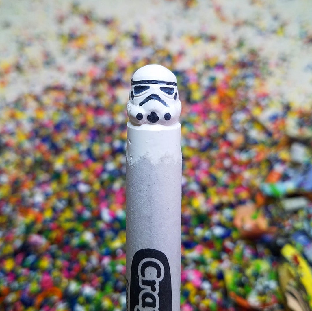 Stormtrooper Star Wars Crayon Carving - Etsy