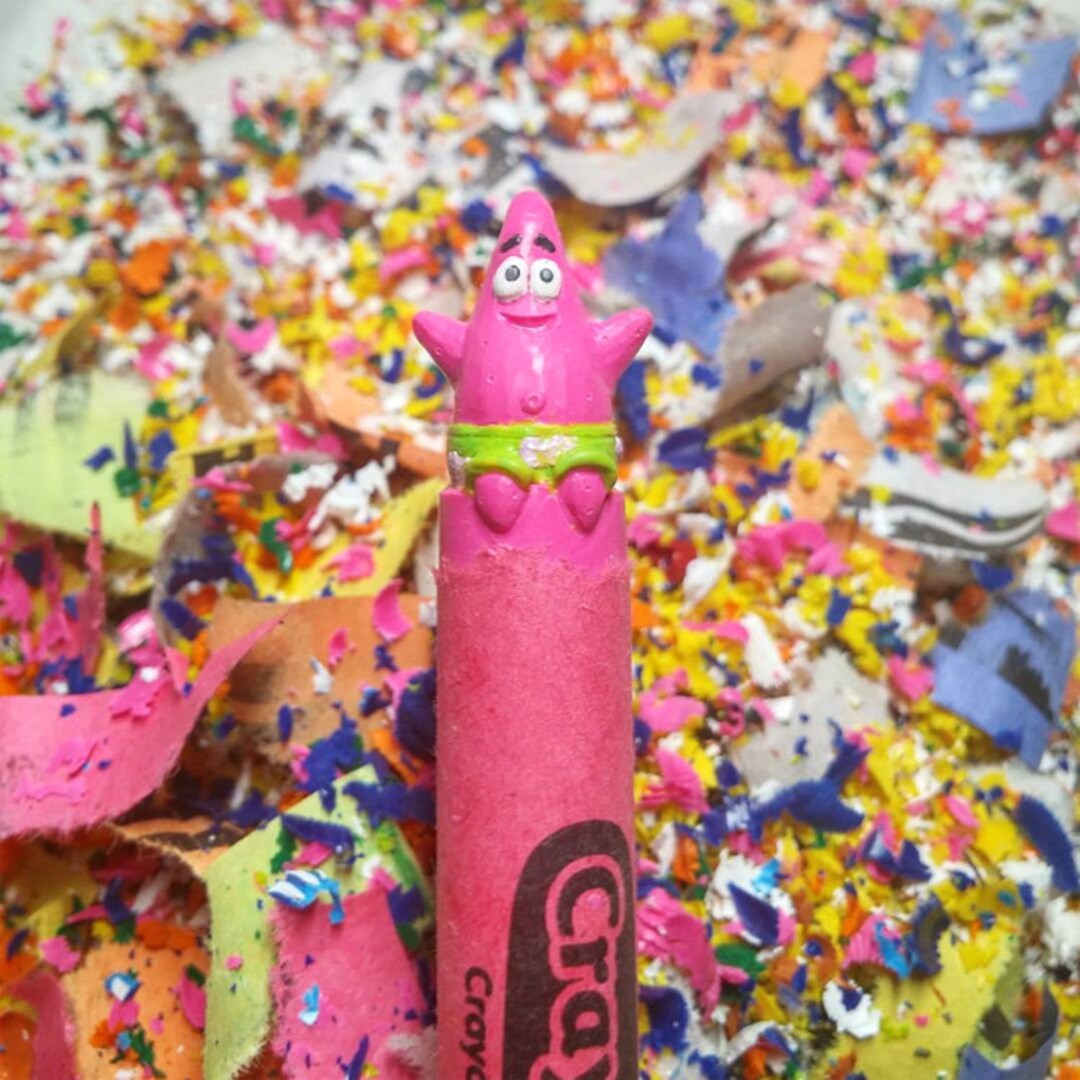 Patrick Star Spongebob Crayon Carving - Etsy