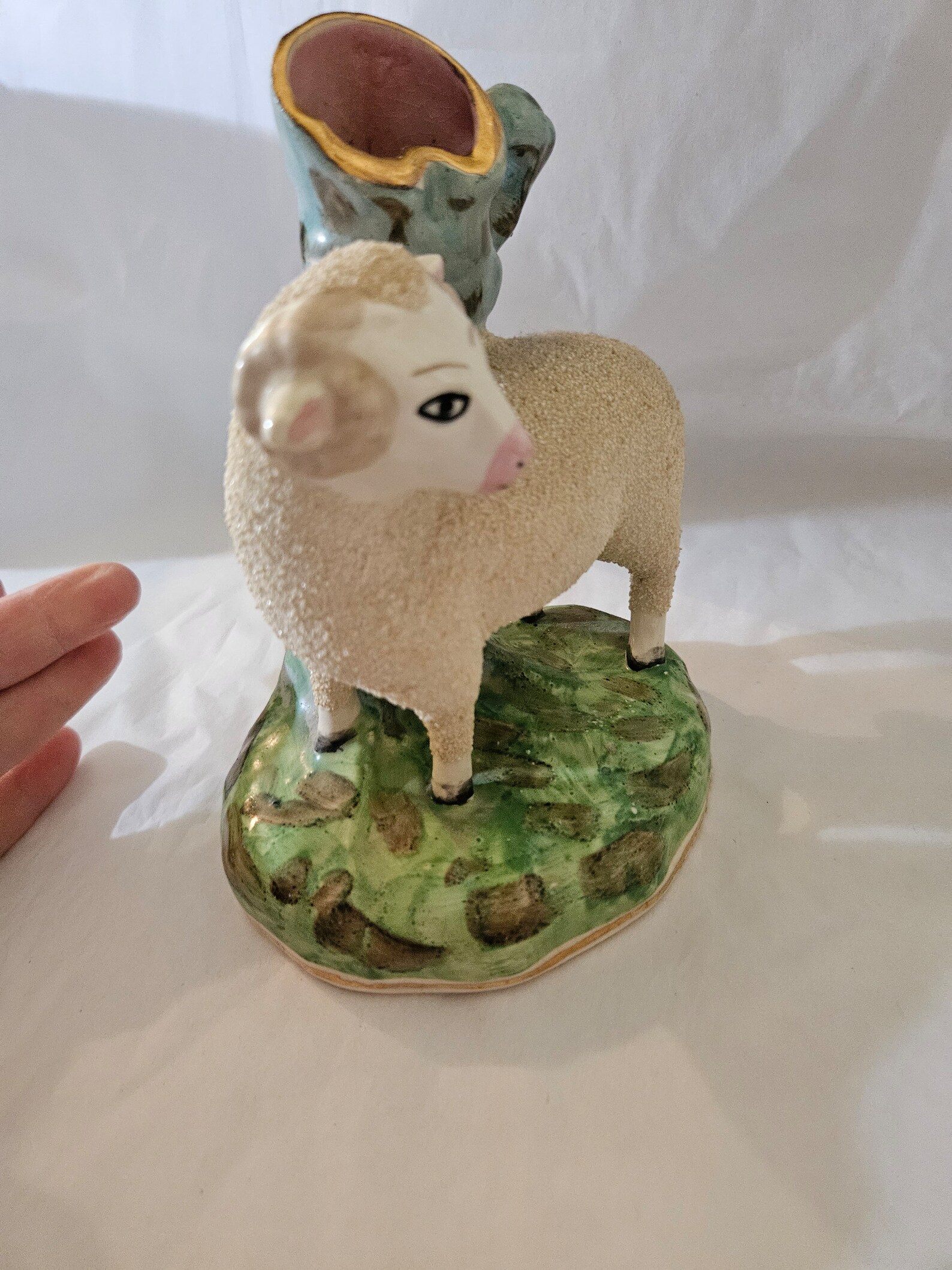 Vintage Staffordshire Confetti Ram SPILL VASE ENGLAND Circa 1860 - Etsy