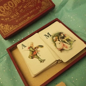 Antique Logomachy or War of Words Mcloughlin Bros NY 1889 Card Game All ...