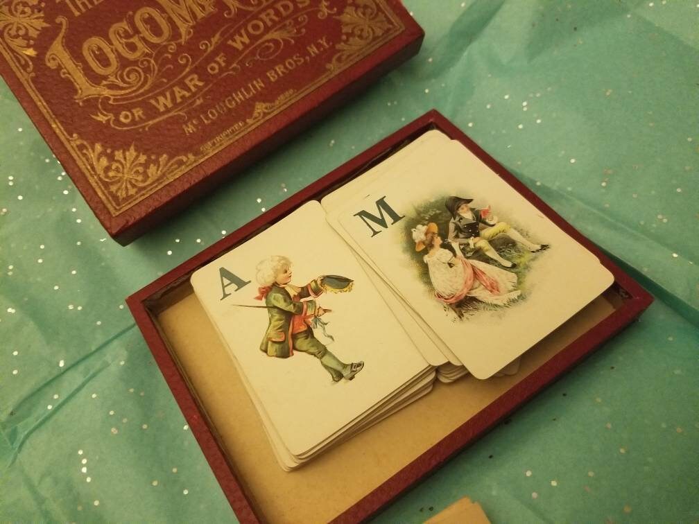 Antique Logomachy or War of Words Mcloughlin Bros NY 1889 Card - Etsy