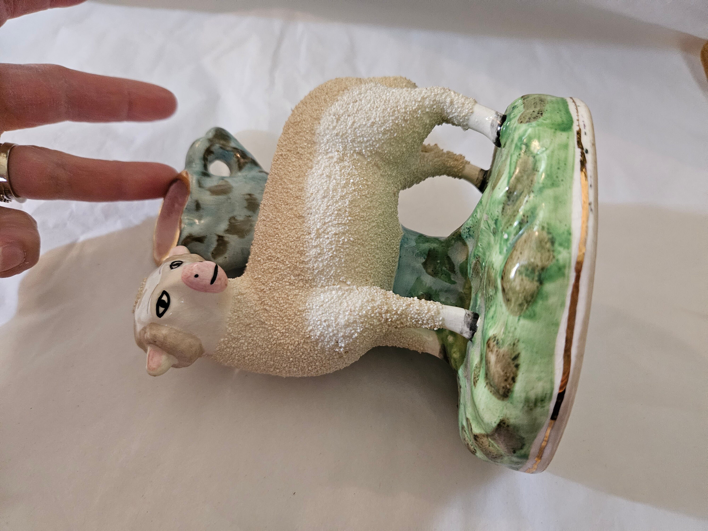 Vintage Staffordshire Confetti Ram SPILL VASE ENGLAND Circa 1860 - Etsy