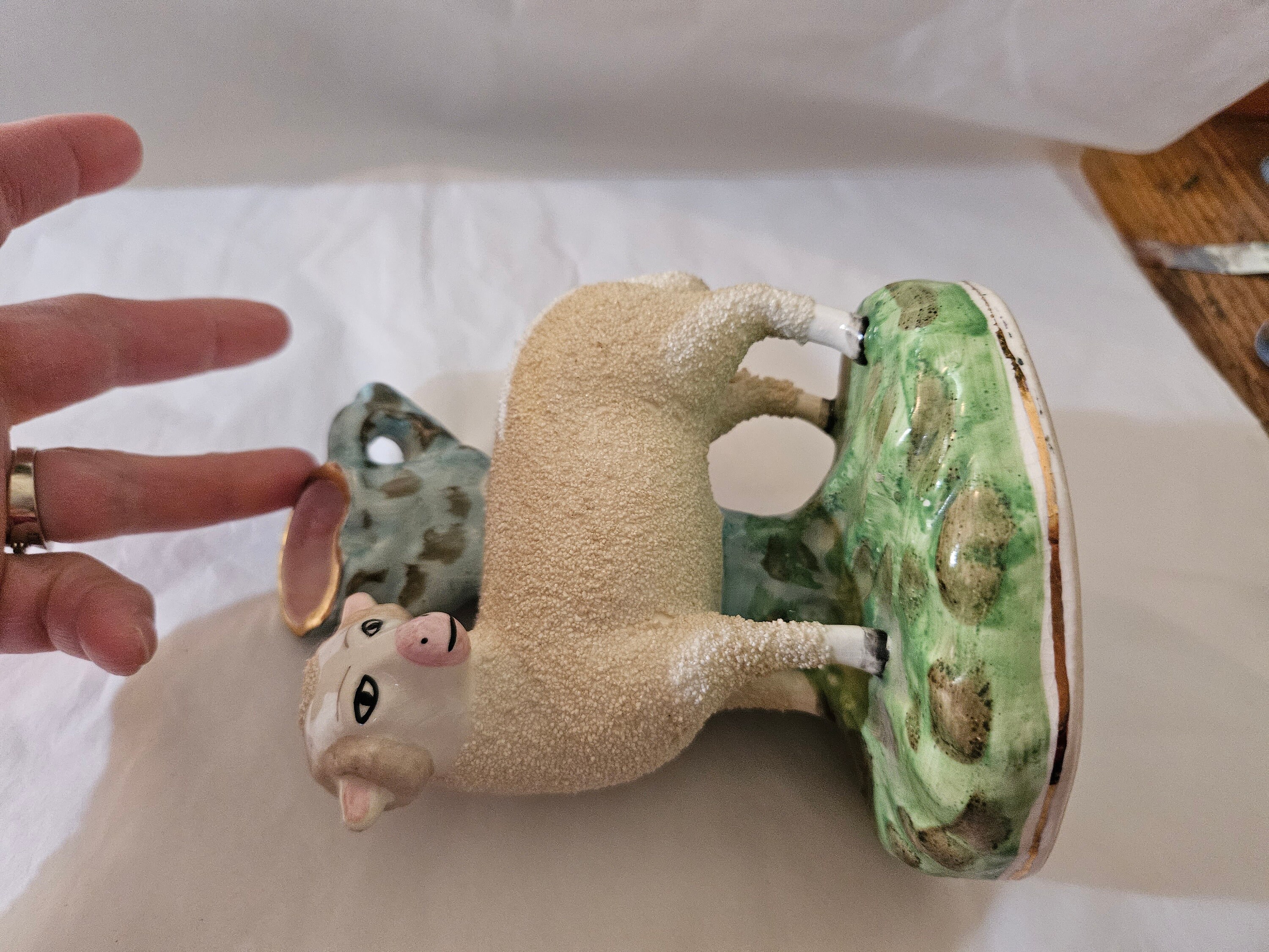 Vintage Staffordshire Confetti Ram SPILL VASE ENGLAND Circa 1860 - Etsy