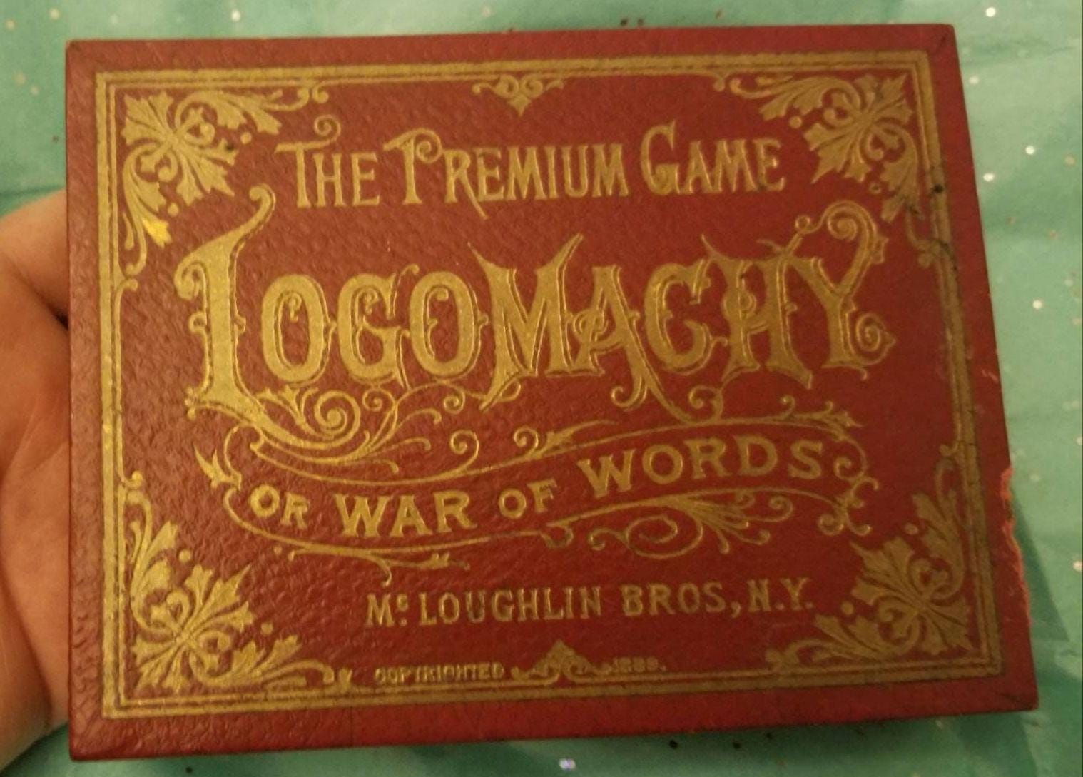 Antique Logomachy or War of Words Mcloughlin Bros NY 1889 Card Game All ...