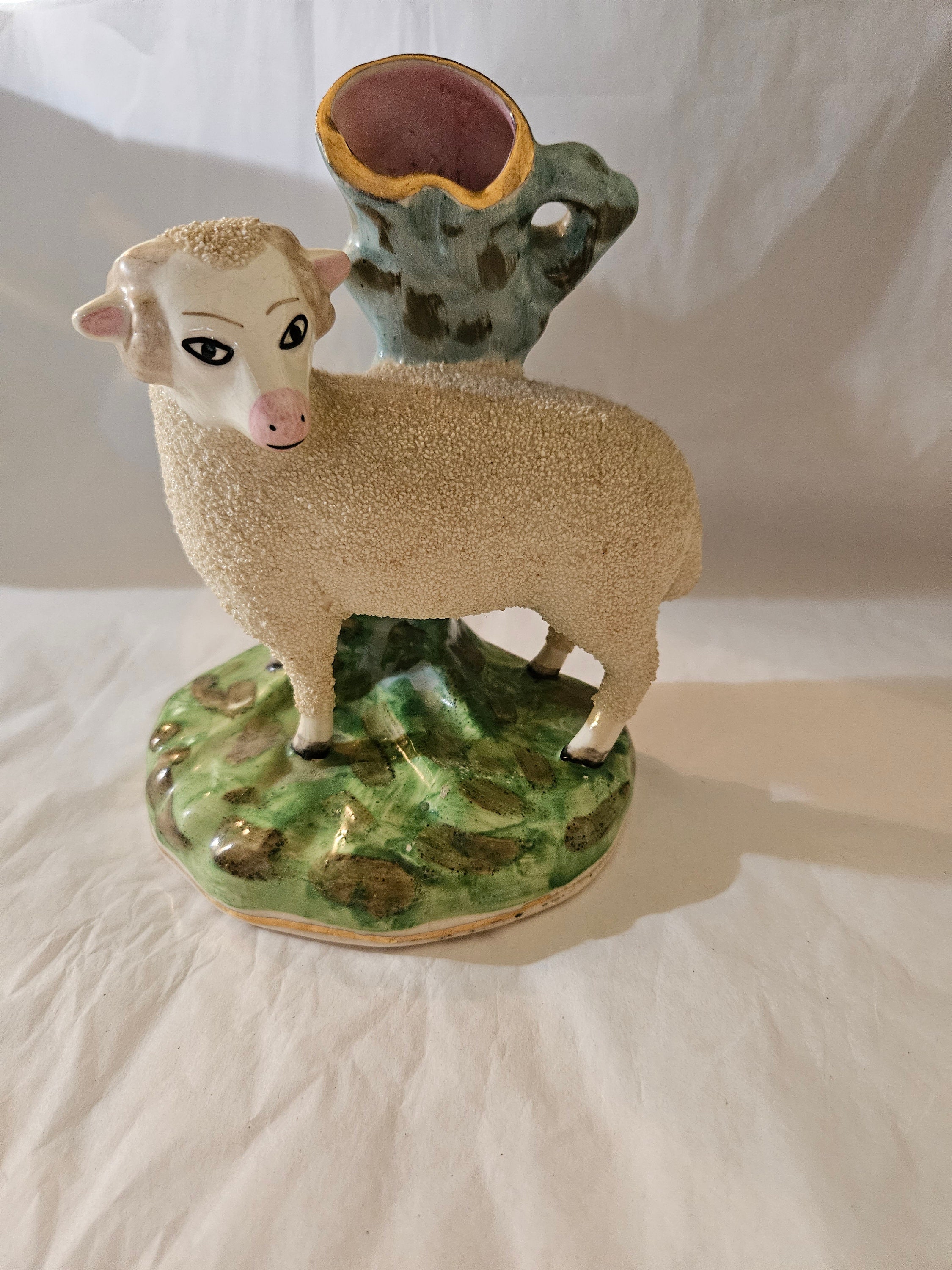 Vintage Staffordshire Confetti Ram SPILL VASE ENGLAND Circa 1860 - Etsy