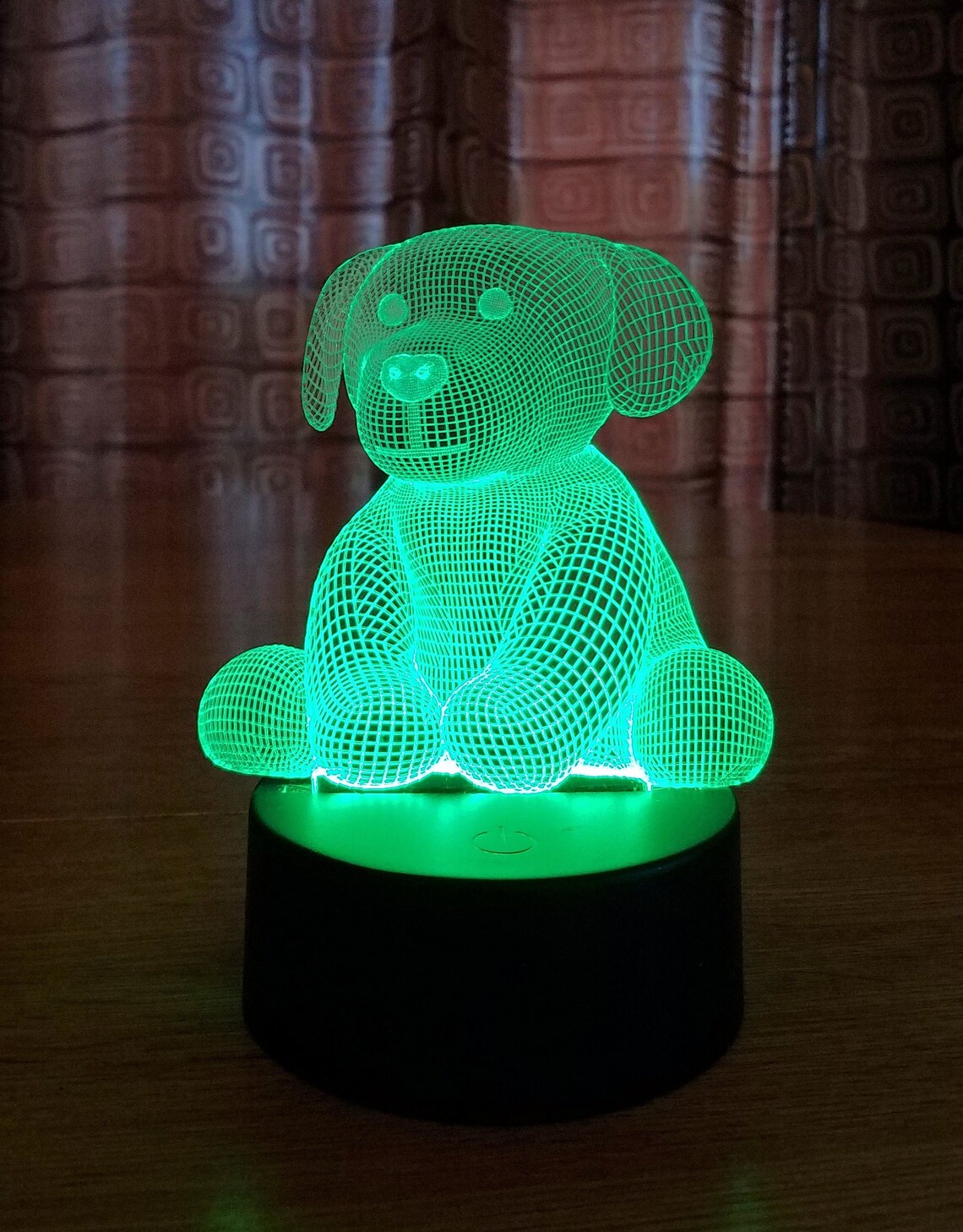 3D Dog Laser Engraved Acrylic Light | Etsy