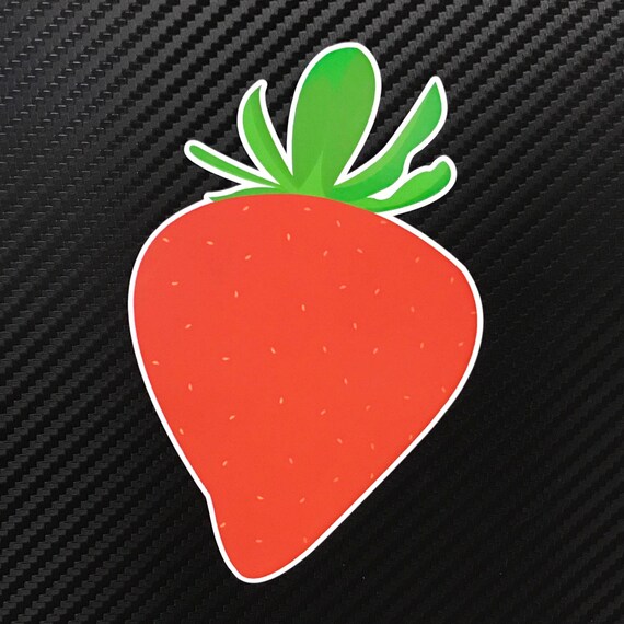 Strawberry Vinyl Sticker Decal Custom | Etsy