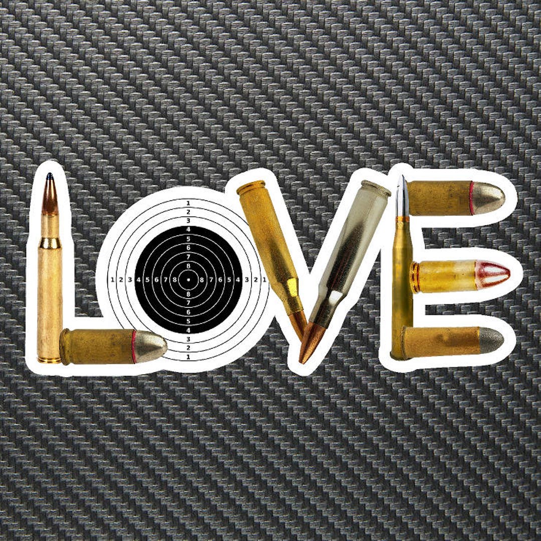 LOVE Bullets Vinyl Sticker Decal Custom Gun - Etsy