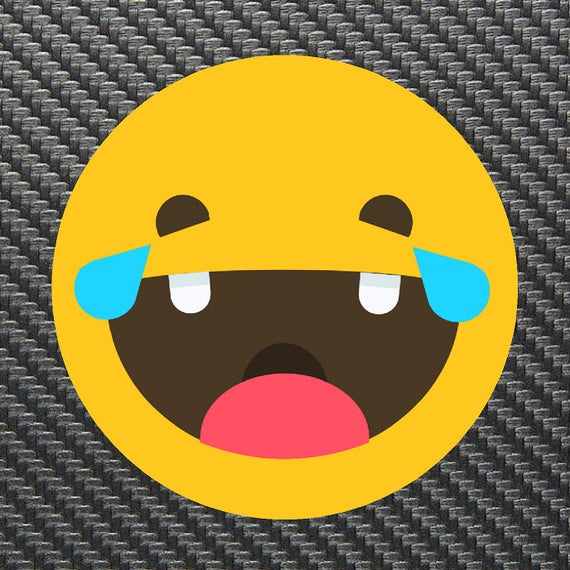 Laughing Cry Emoji Vinyl Sticker Decal Custom | Etsy