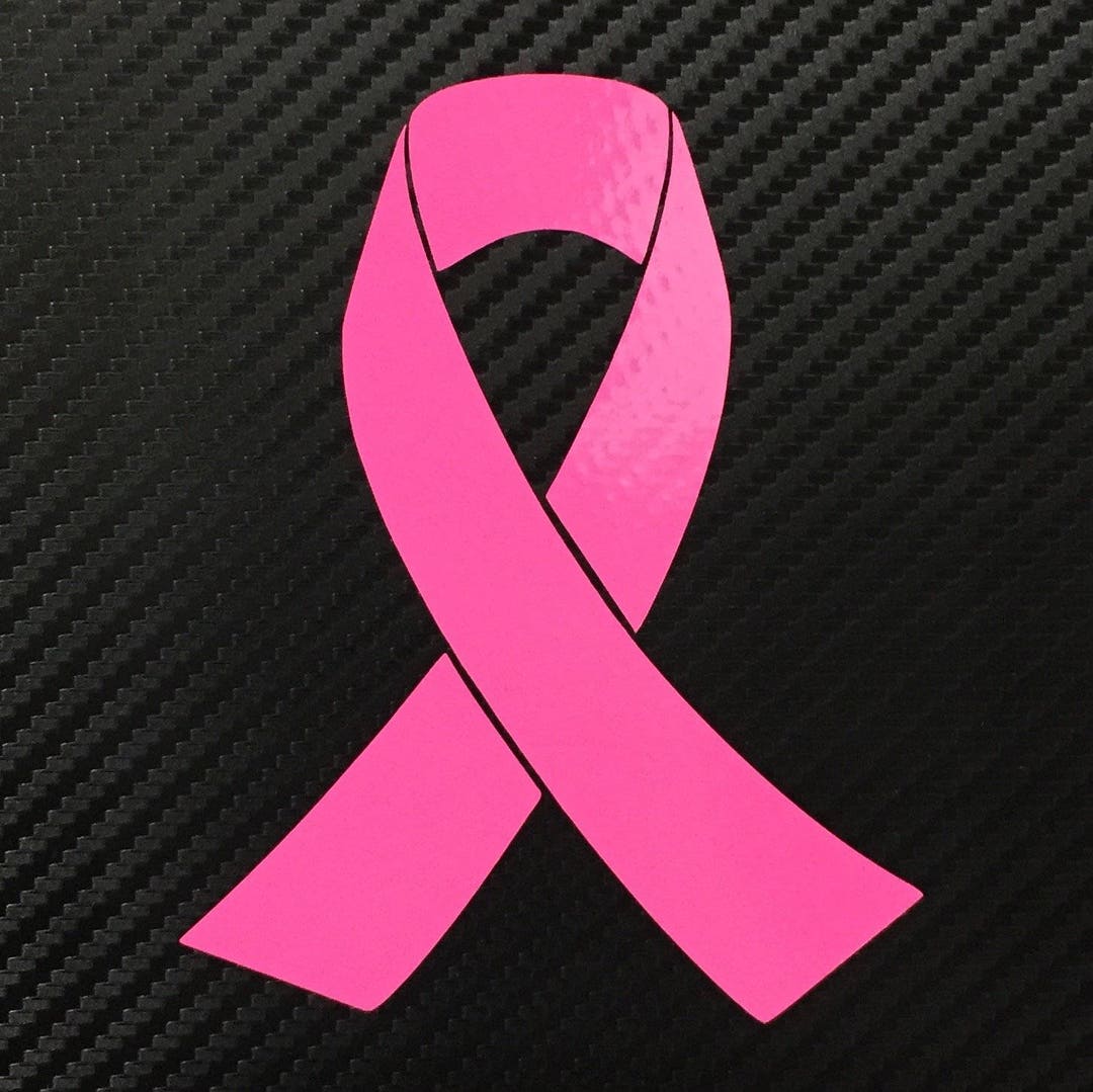 Pink Breast Cancer Ribbon Vinyl Sticker Decal Custom - Etsy