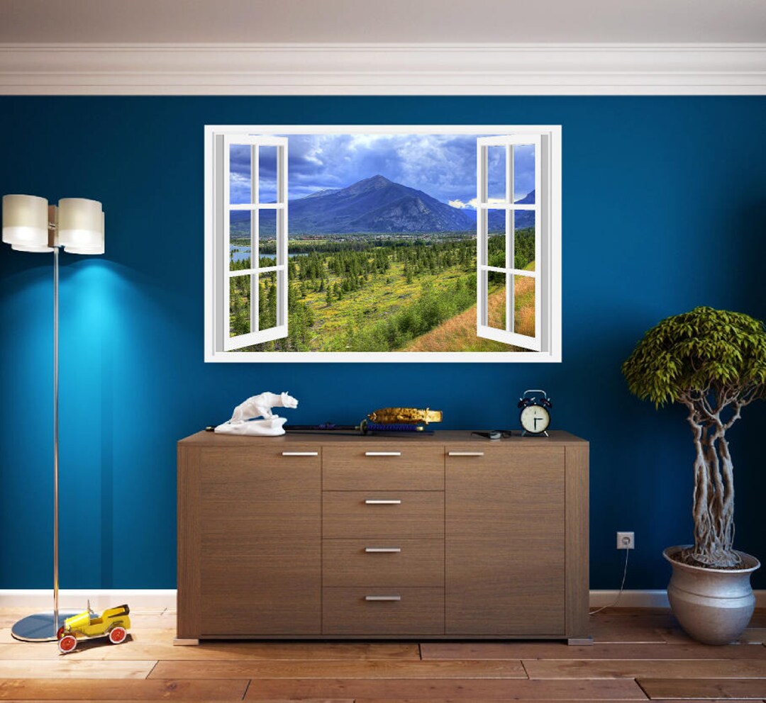 Faux Window Colorado Rocky Mountains Wall Art Sticker Vinyl - Etsy.de