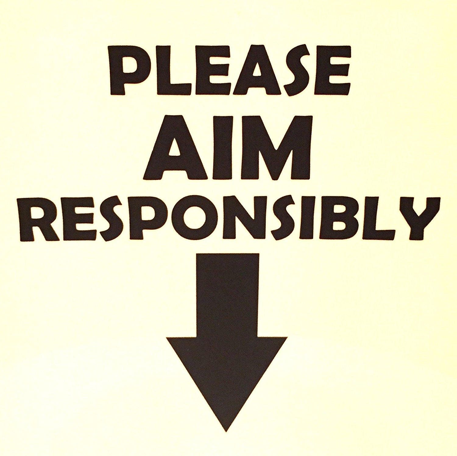 PLEASE AIM RESPONSIBLY Toilet Vinyl Sticker Decal Custom - Etsy Sweden