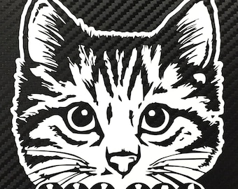 Peeking Cat Kitten Vinyl Decal Sticker - Etsy