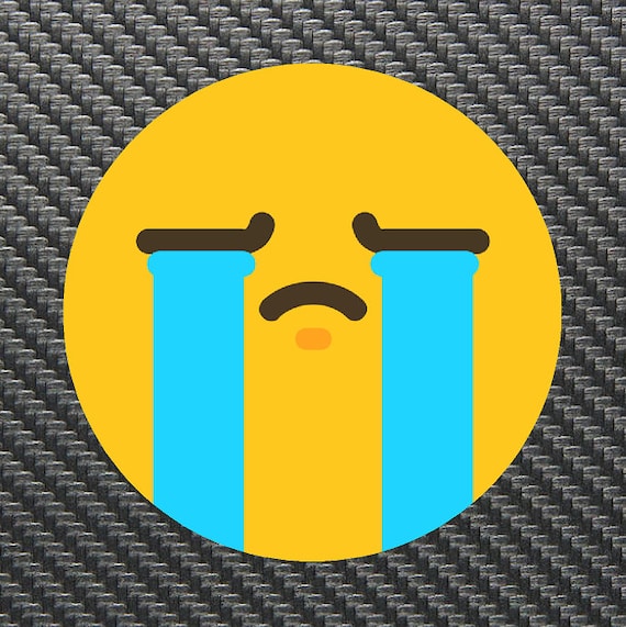 Crying Emoji Vinyl Sticker Decal Custom | Etsy