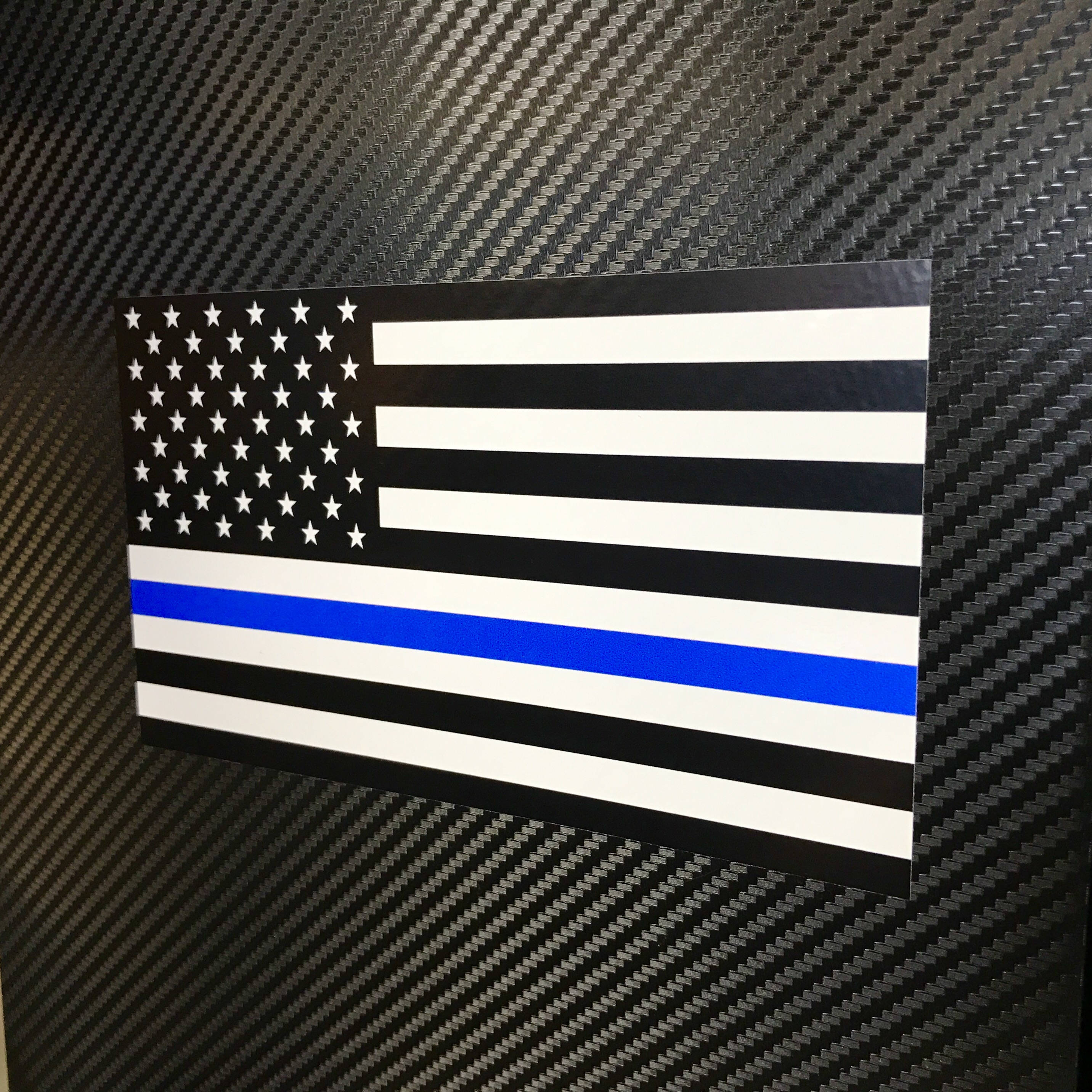 Blue Stripe American Flag Vinyl Sticker Decal Custom POLICE DEPT - Etsy
