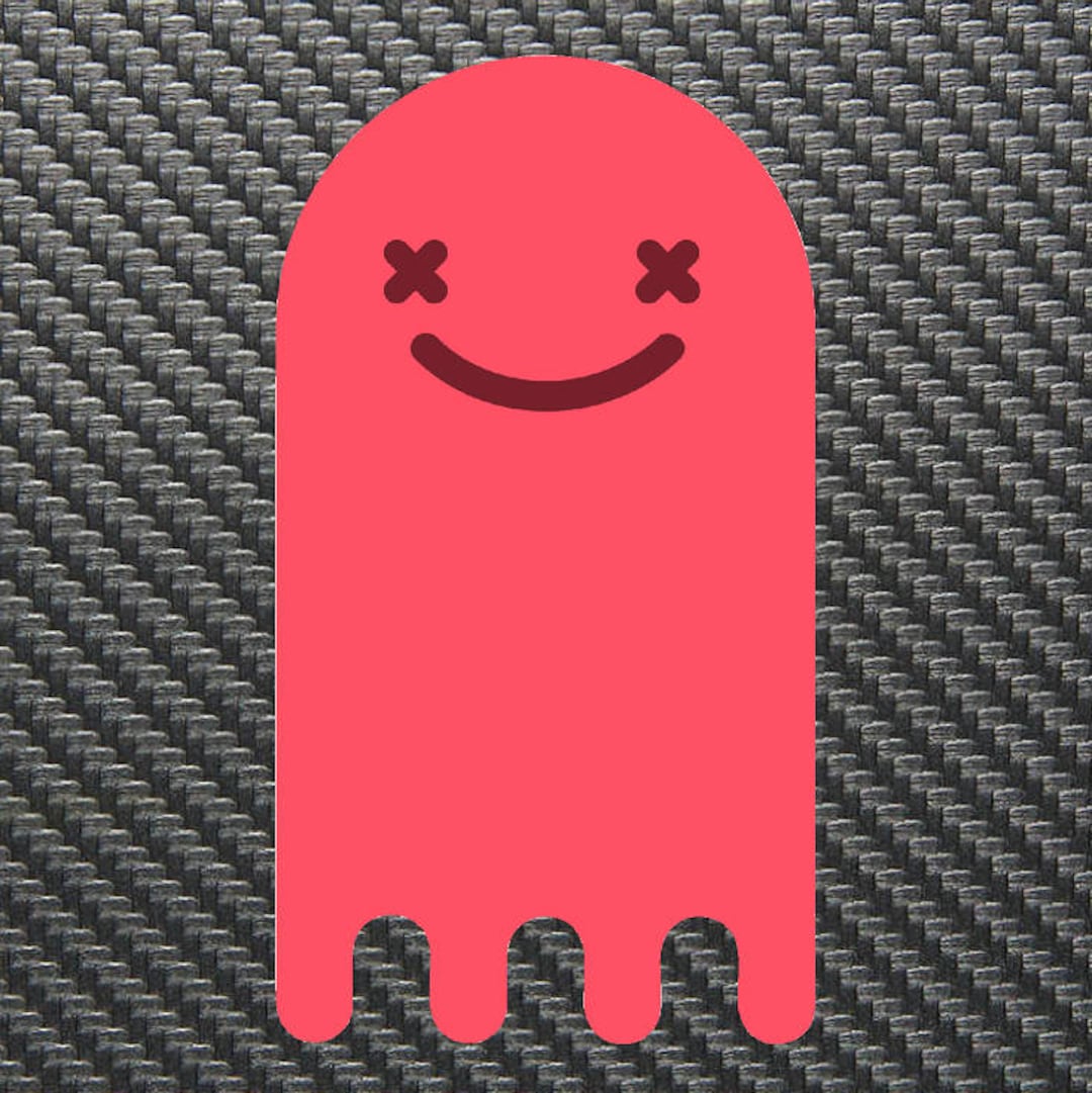 Red Ghost Emoji Vinyl Sticker Decal Custom - Etsy