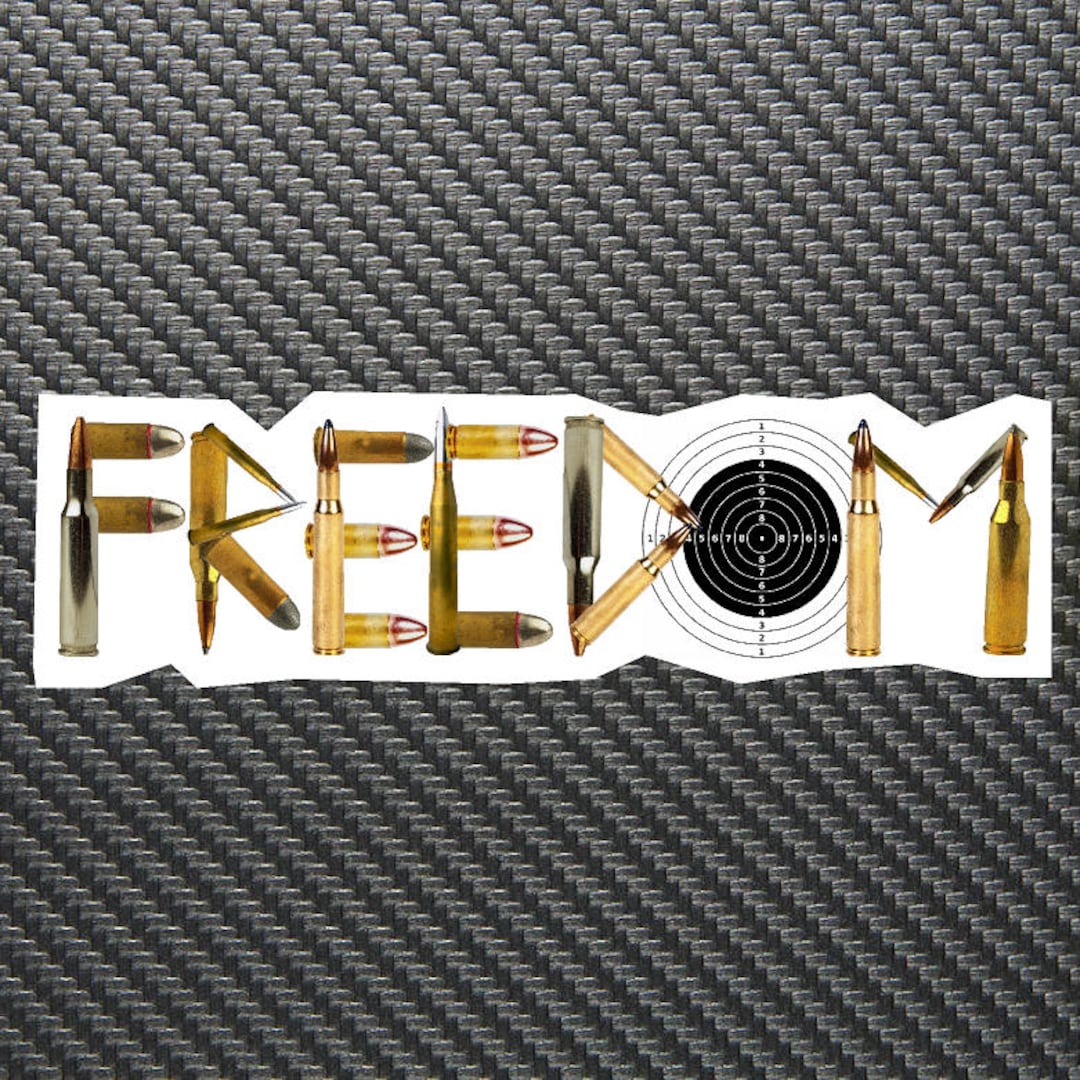 FREEDOM Bullets Vinyl Sticker Decal Custom Gun - Etsy