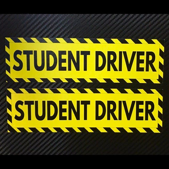 Student Driver 2 Pack Vinyl Sticker Decal Custom | Etsy