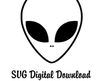 Alien Head Svg - Etsy