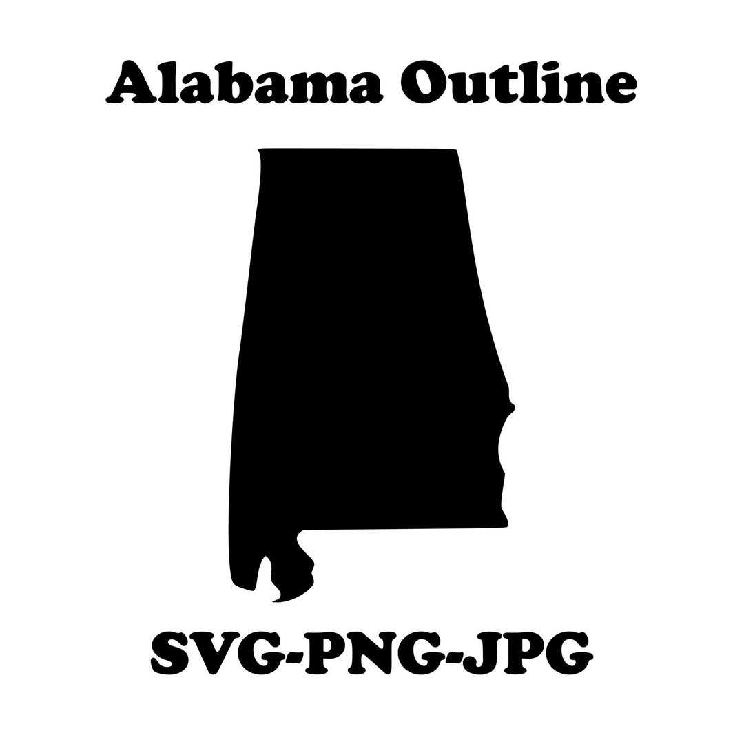 Alabama Svg, Alabama, Alabama Outline Svg, Alabama State Svg, State Svg ...