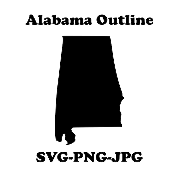 The State Of Alabama Outline Clipart