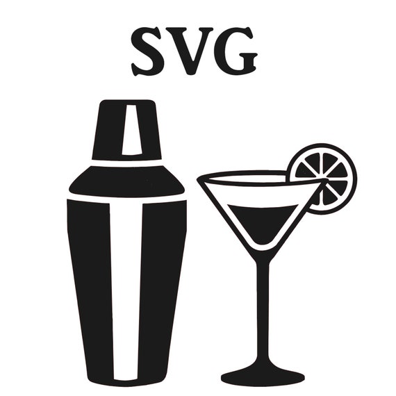 Martini Glass en Shaker SVG bestand SVG bestanden voor - Etsy Nederland