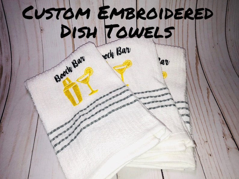 Personalized Towels Embroidered Kitchen Towels Custom - Etsy