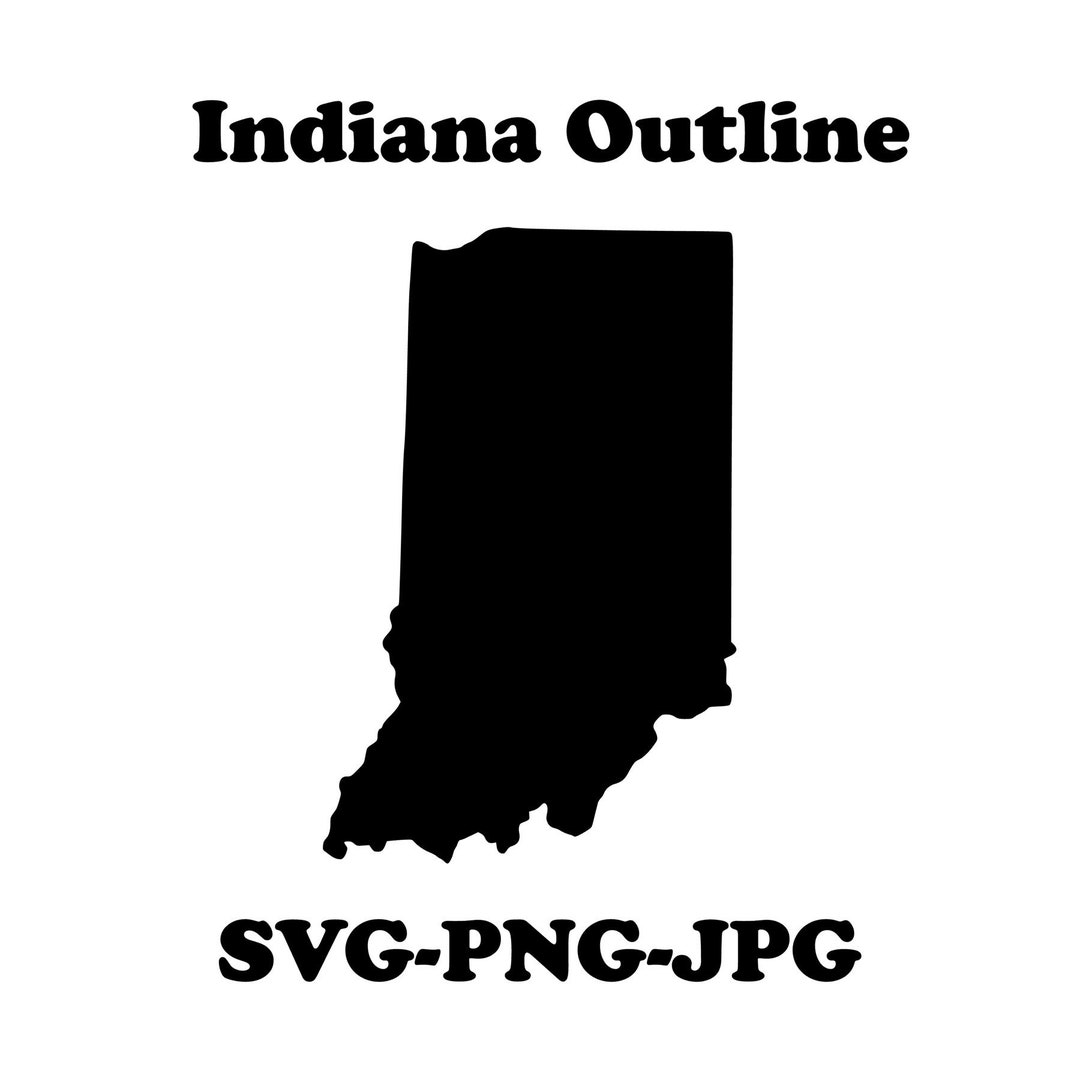Indiana Svg, Indiana, Indiana Outline Svg, Indiana State Svg, State Svg ...