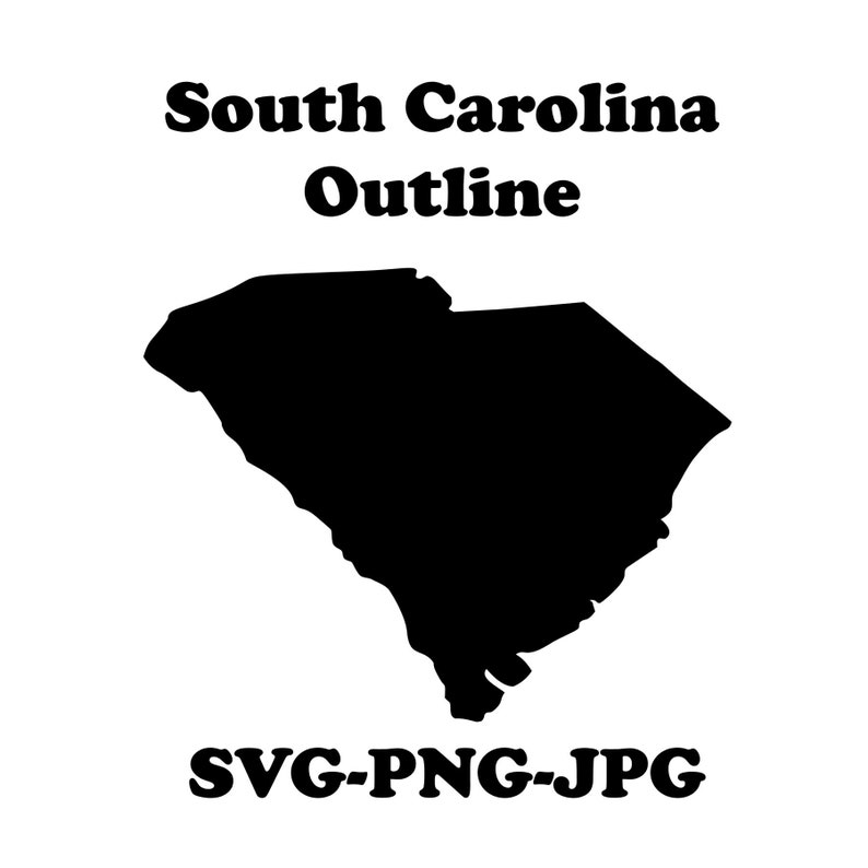 South Carolina Svg South Carolina South Carolina Outline - Etsy