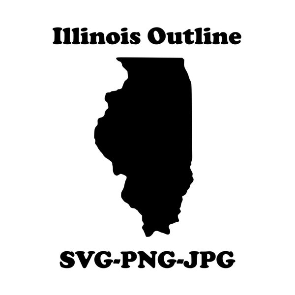 Illinois Outline Svg - Etsy