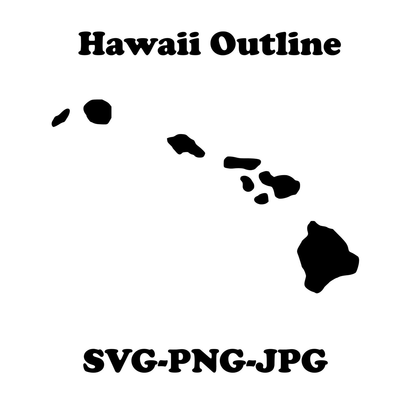 Hawaii Svg, Hawaii, Hawaii Outline Svg, Hawaii State Svg, State Svg ...
