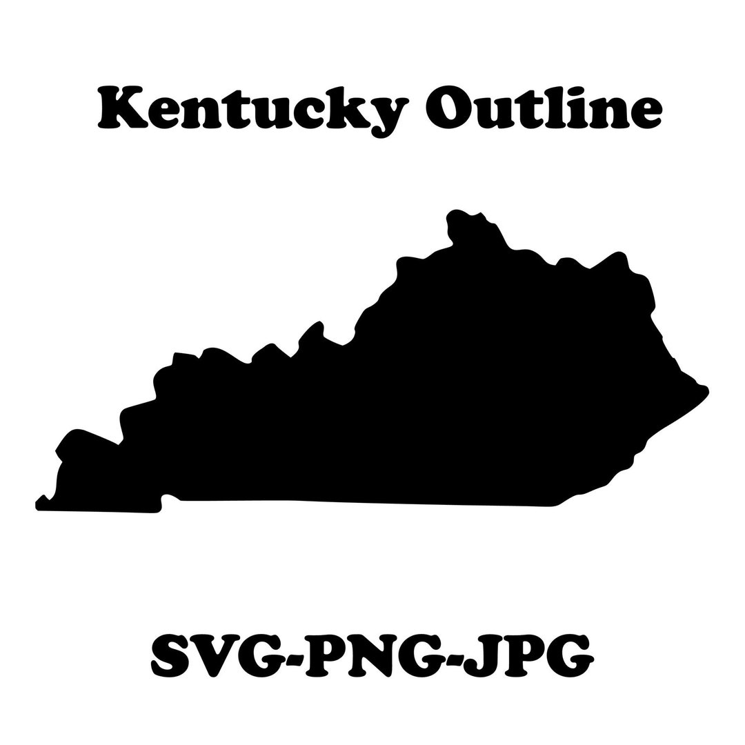 Kentucky Svg, Kentucky, Kentucky Outline Svg, Kentucky State Svg, State ...