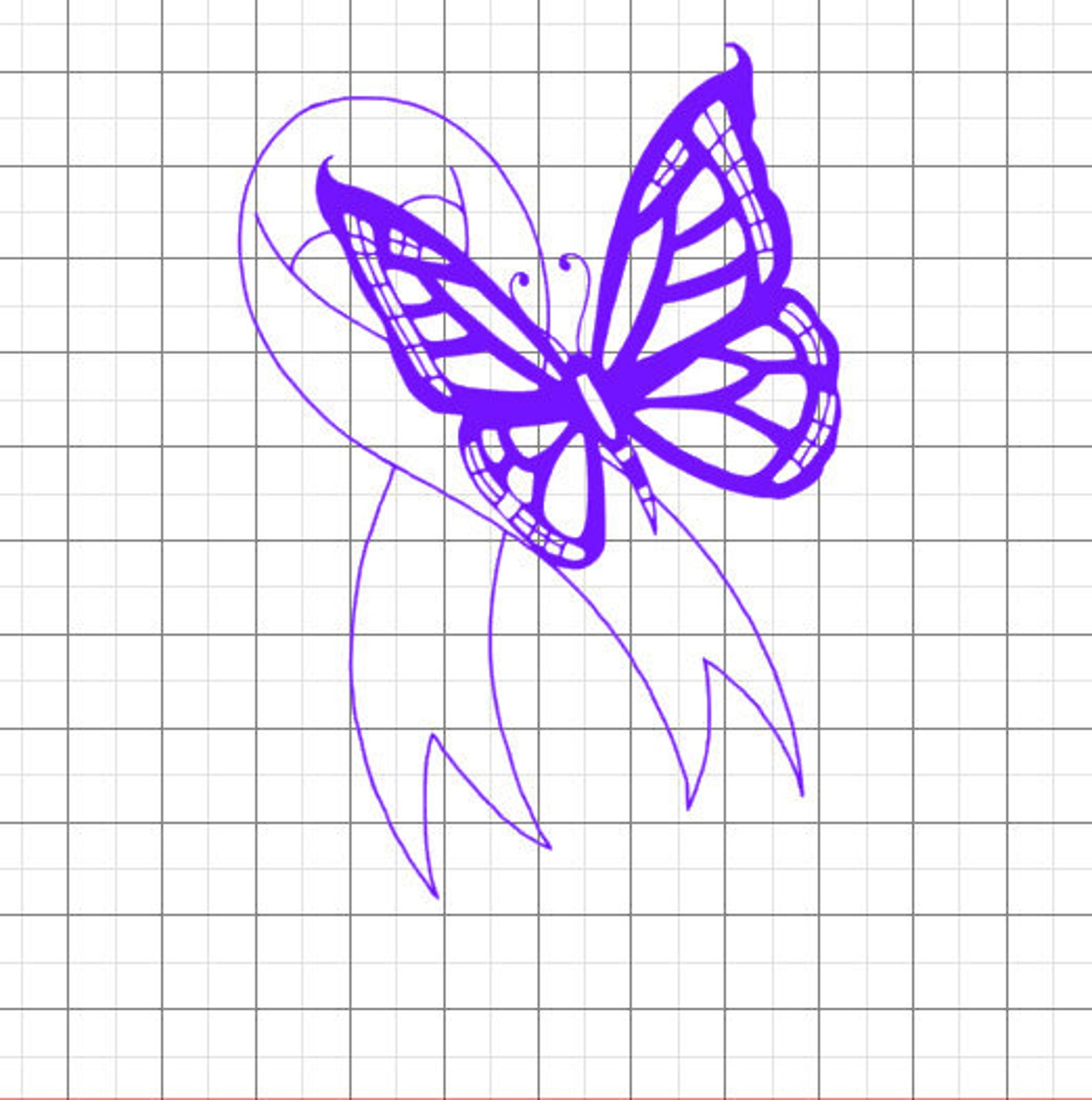 Ribbon and Butterfly SVG - Etsy