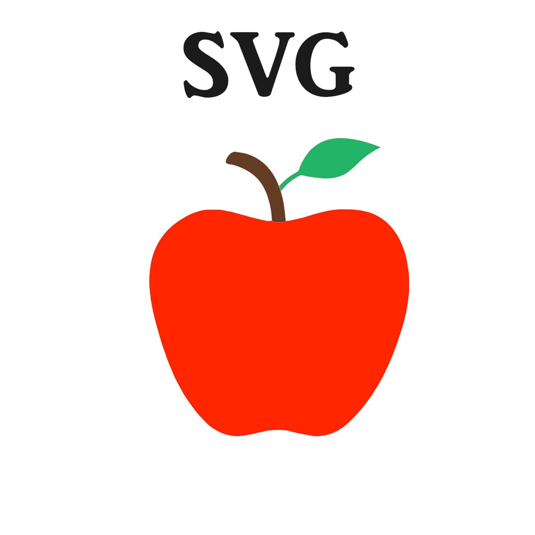 Apple SVG File, SVG Files for Cricut, Svg Files for Silhouette, Digital ...