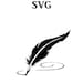 Quill Svg, Quill Pen Svg, Writing Svg, Quill Clipart, Feather Svg ...