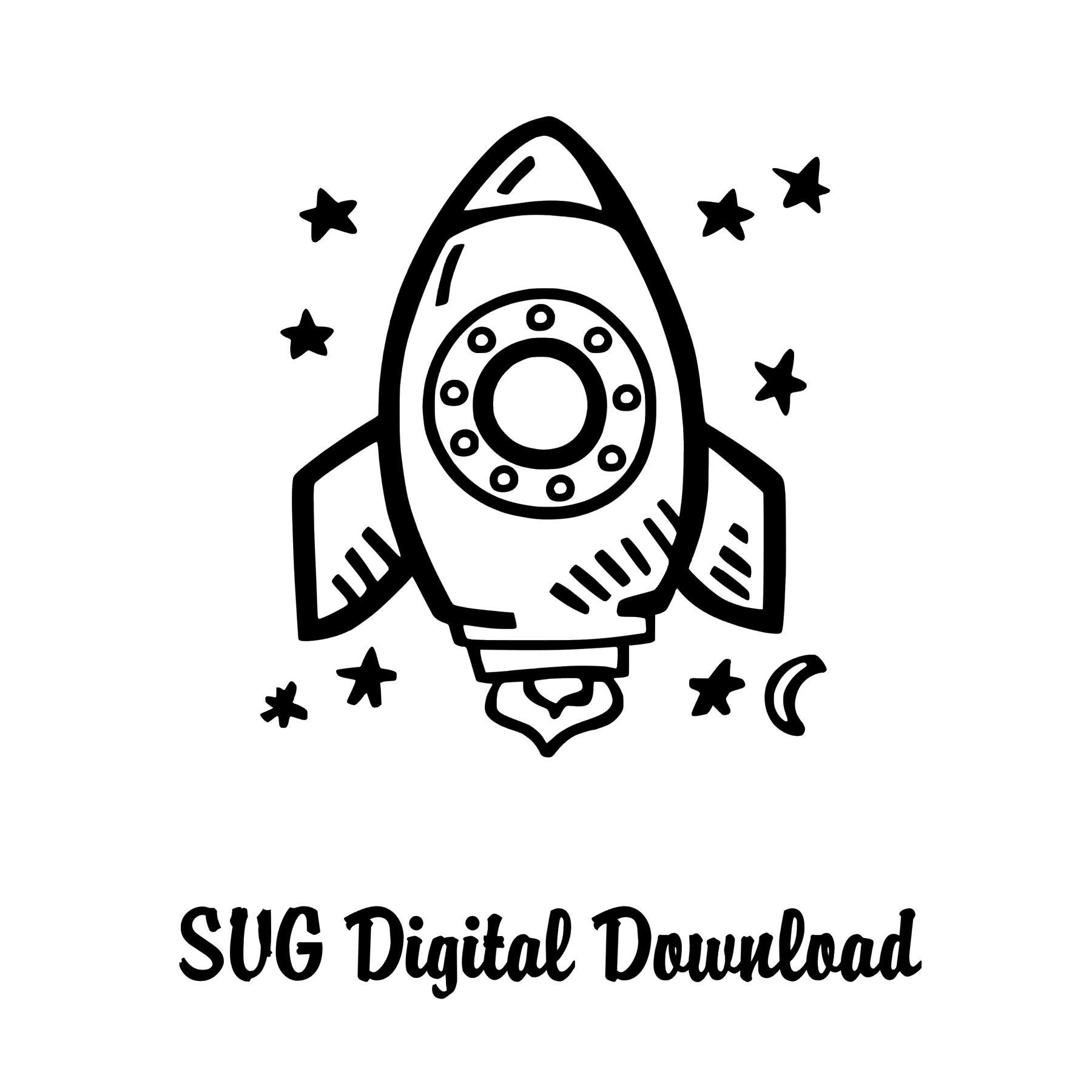 Rocket Ship SVG - Etsy
