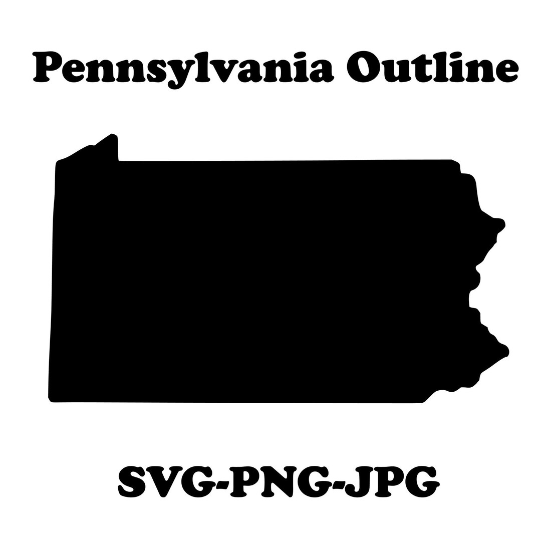 Pennsylvania Svg, Pennsylvania, Pennsylvania Outline Svg, Pennsylvania ...