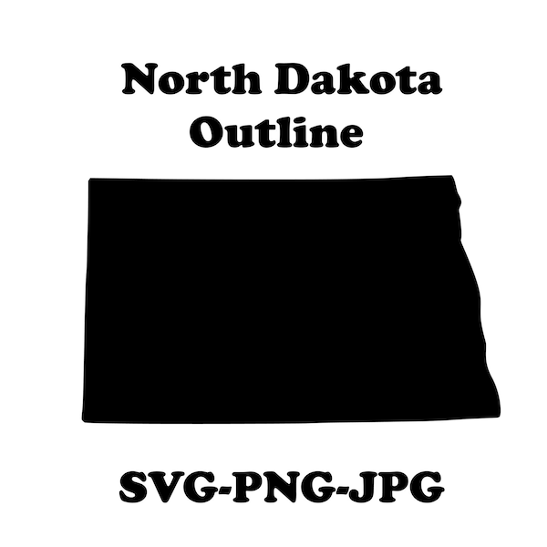 North Dakota Outline - Etsy