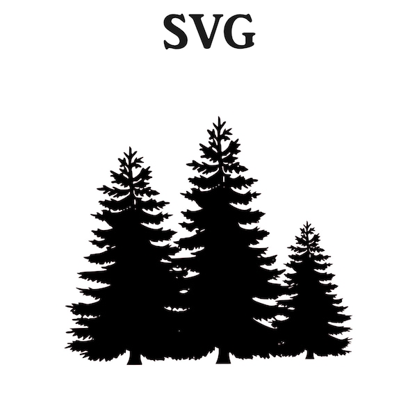 Pine Tree Svg - Etsy
