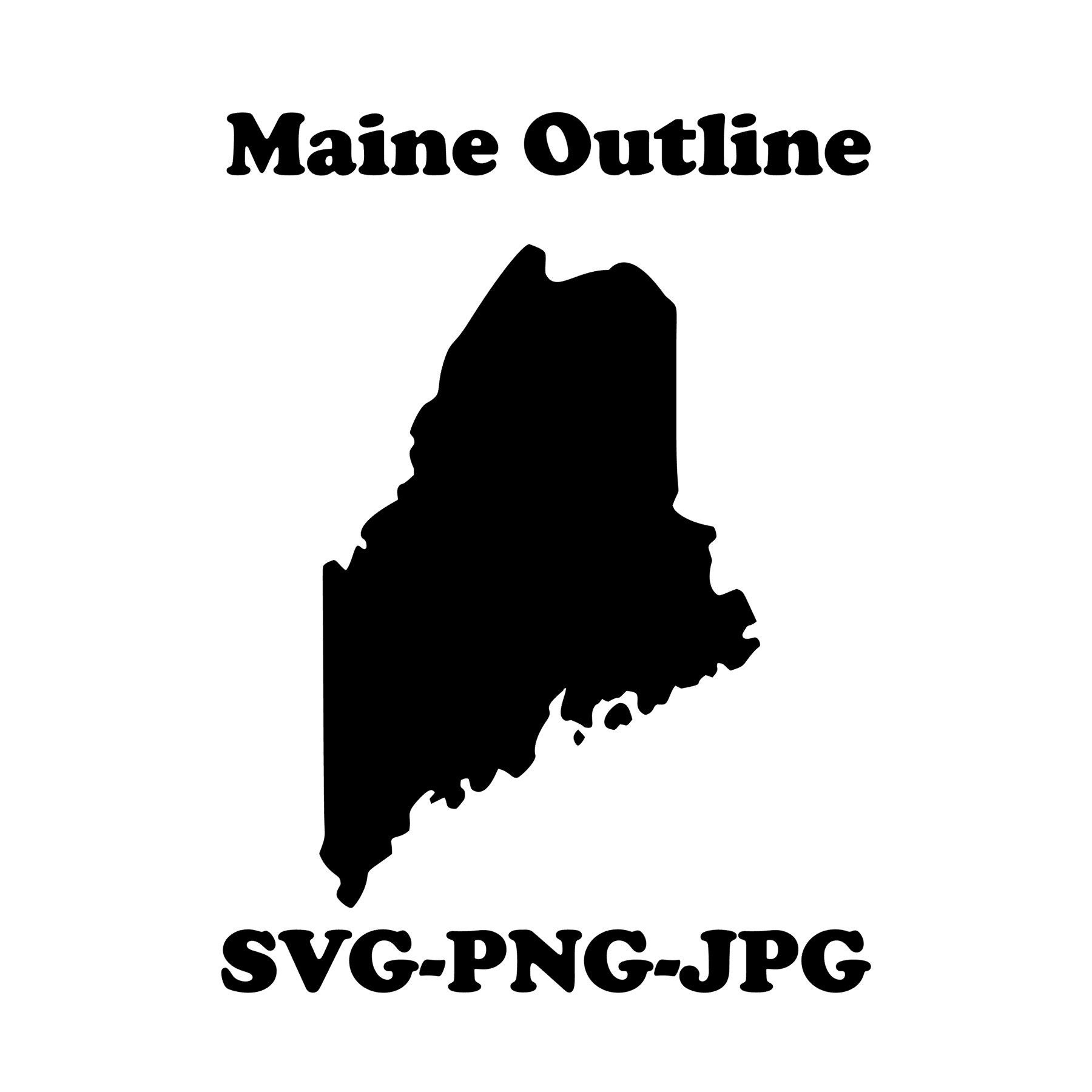 Maine Svg Maine Maine Outline Svg Maine State Svg State - Etsy