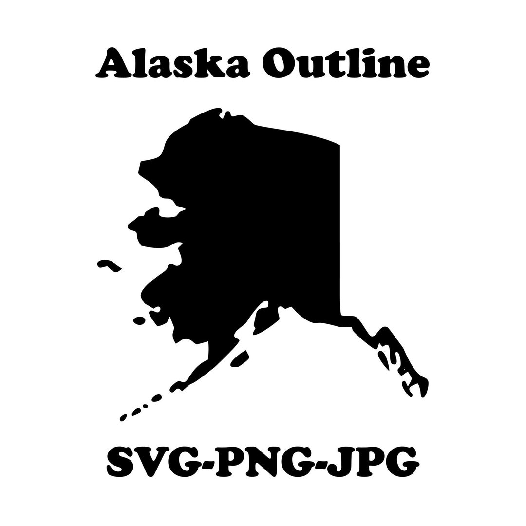 Alaska Svg, Alaska, Alaska Outline Svg, Alaska State Svg, State Svg ...