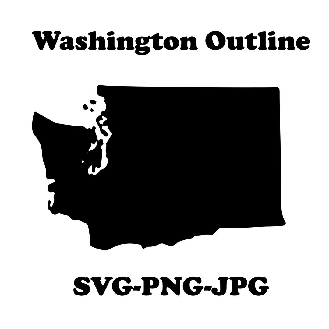 Washington Svg, Washington, Washington Outline Svg, Washington State ...