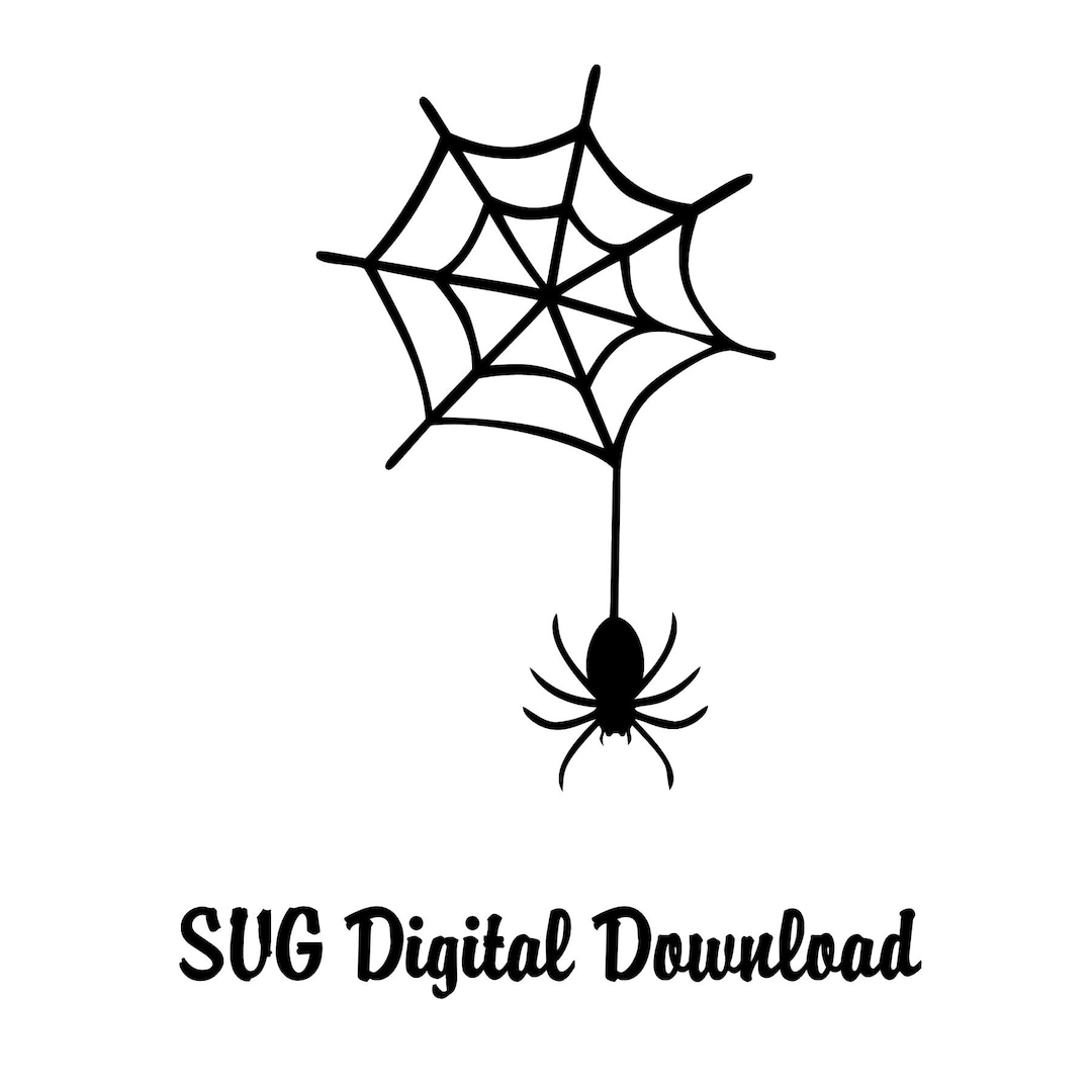 Spider and Web SVG, Halloween Svg, Spiderweb Svg, Spider Web Svg ...