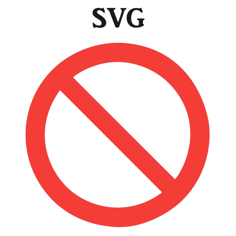 No symbol SVG file SVG files for Cricut Svg files for | Etsy