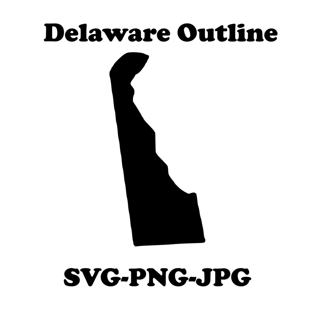 Delaware Svg, Delaware, Delaware Outline Svg, Delaware State Svg, State ...