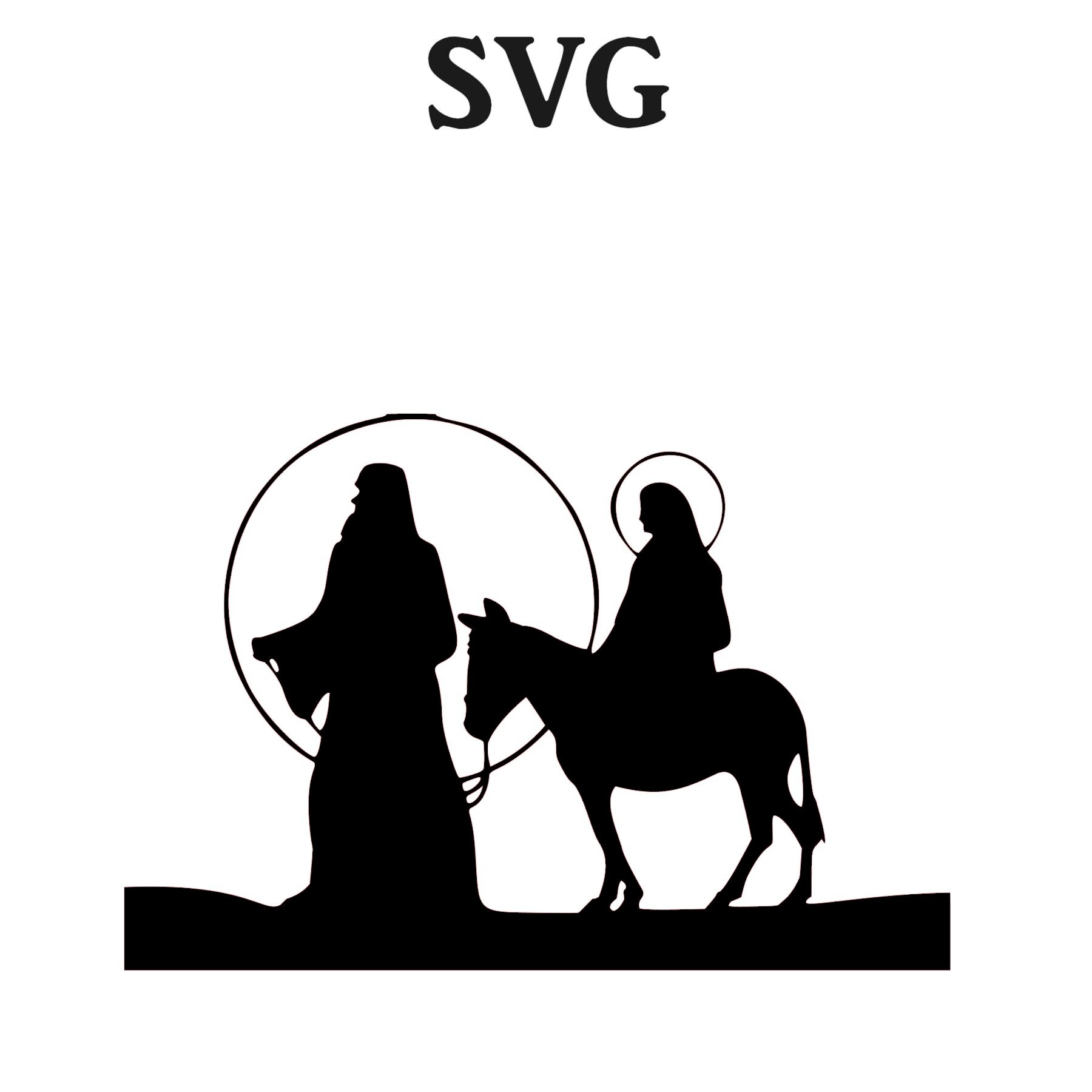 Mary and Joseph SVG File SVG Files for Cricut Svg Files for | Etsy