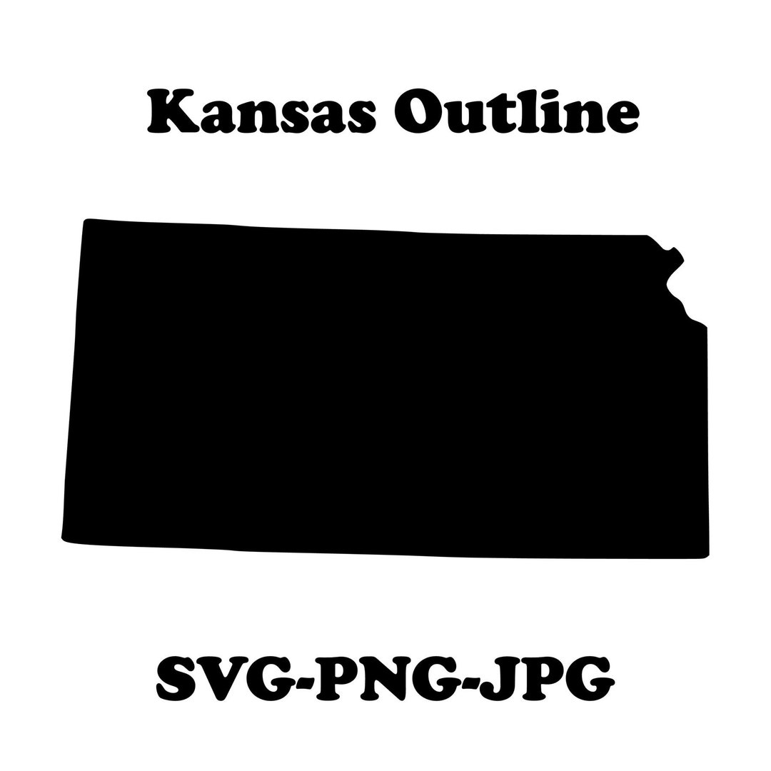 Kansas Svg, Kansas, Kansas Outline Svg, Kansas State Svg, State Svg ...