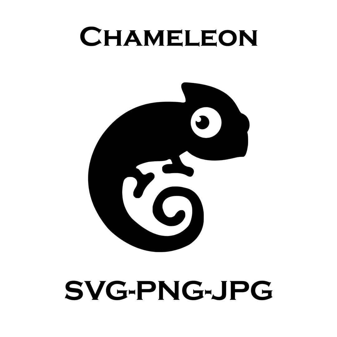 Chameleon, Chameleon Cricut, Cartoon Chameleon, Chameleon SVG, Png, Jpg ...