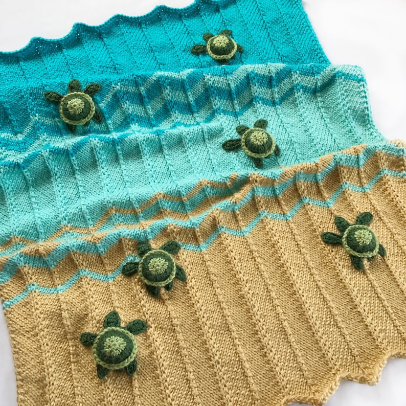 Sea Turtle Blanket Knit Sea Turtle Blanket Pattern Sea - Etsy